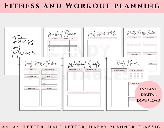 Weight Loss Journal Template Half Letter Inserts PDF Weight Goal ...