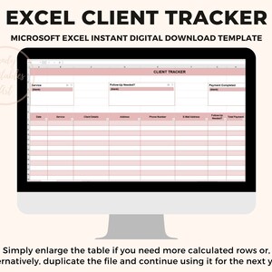 Excel Client Tracker Template, Small Business Client Management ...