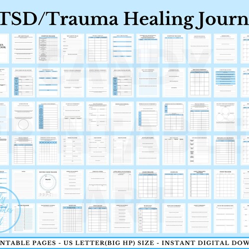Trauma Processing Journal Trauma Therapy PTSD Worksheets - Etsy