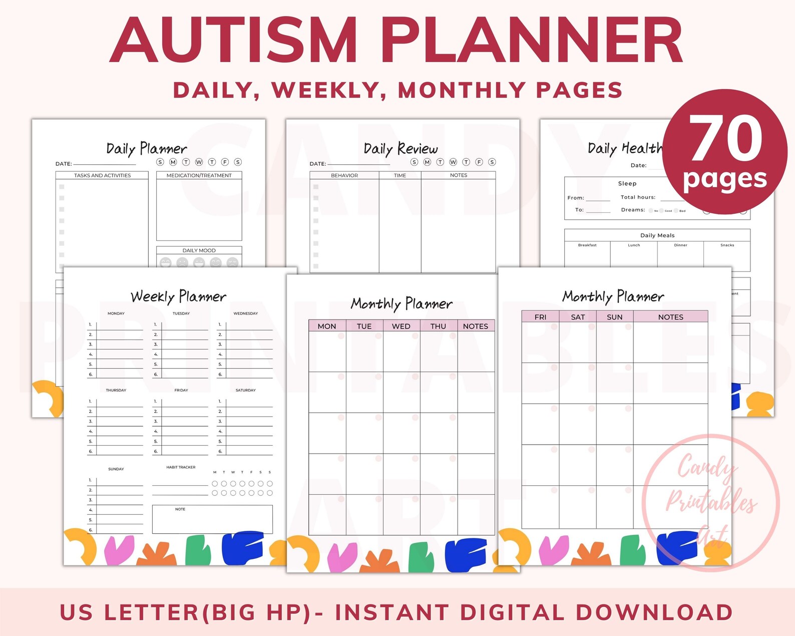 Autism Binder Autism Planner Notebook for Aspergers Autism - Etsy