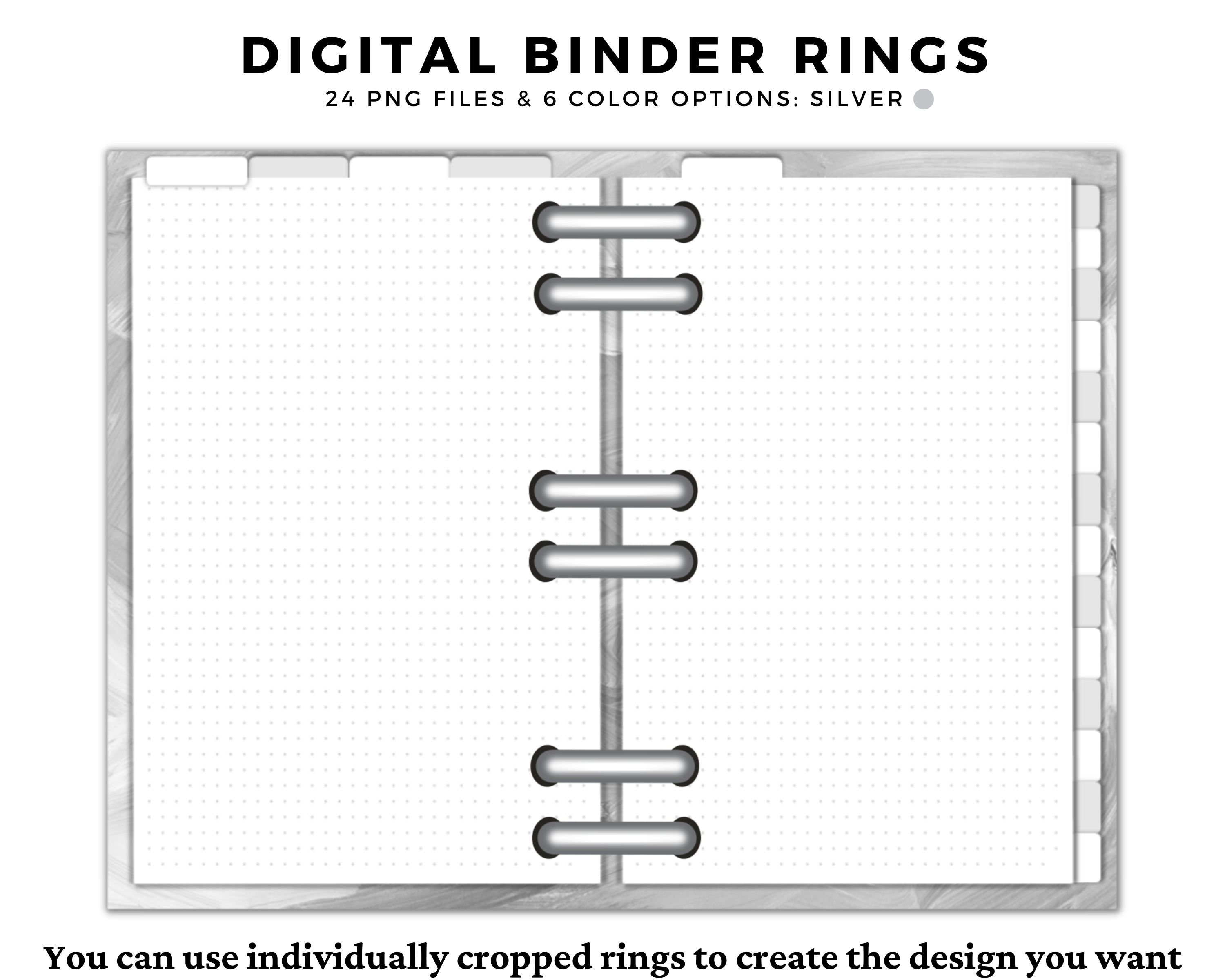 Binder Rings PNG for Digital Planners Metallic Gold Copper - Etsy