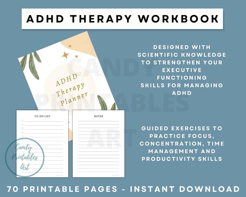 ADHD Worksheets Executive Dysfunction Planner Adult ADHD - Etsy