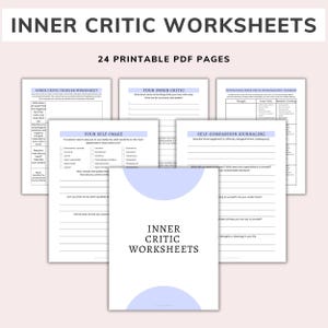 Therapy Worksheets Bundle, CBT Tools for Anxiety, 6 Printable DBT ...