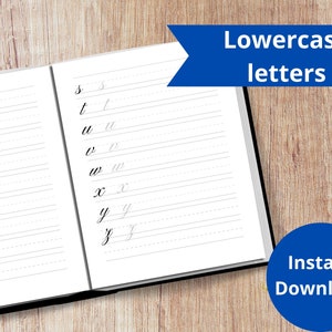 Handwriting Worksheet Printable, Cursive Practice Penmanship - Etsy