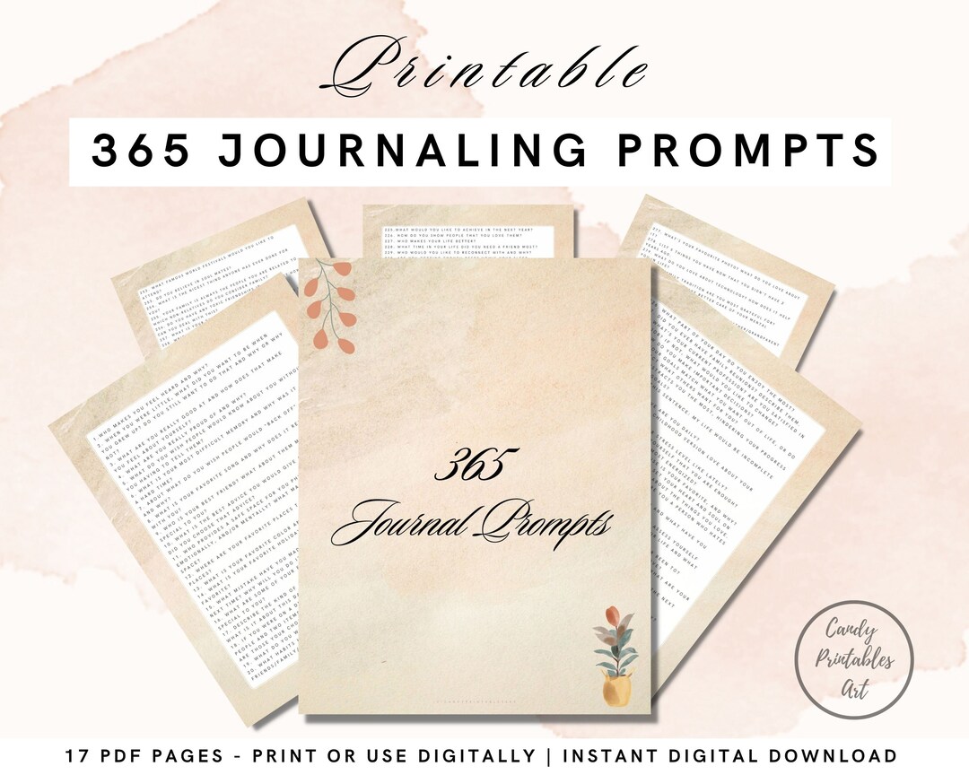 365 Journal Prompts, Reflective Writing Daily Questions for Mental ...