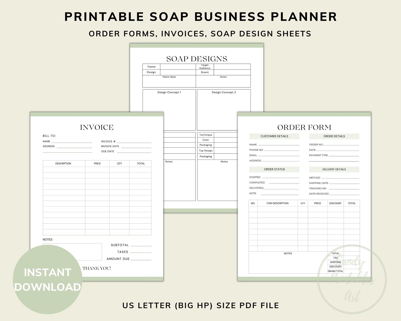 Soap Planner Printable Soap Business Bundle & Recipe Sheets - Etsy