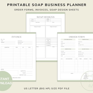 Soap Planner, Printable Soap Business Bundle & Recipe Sheets - Etsy