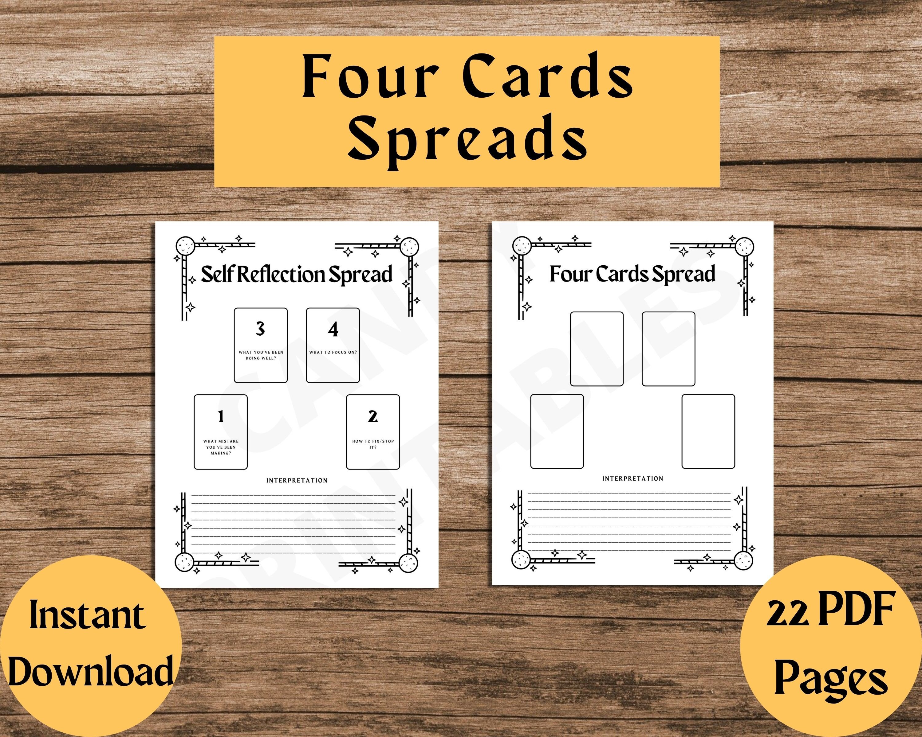 Tarot Journal Printable, Tarot Workbook Spreads, Oracle Card PDF ...