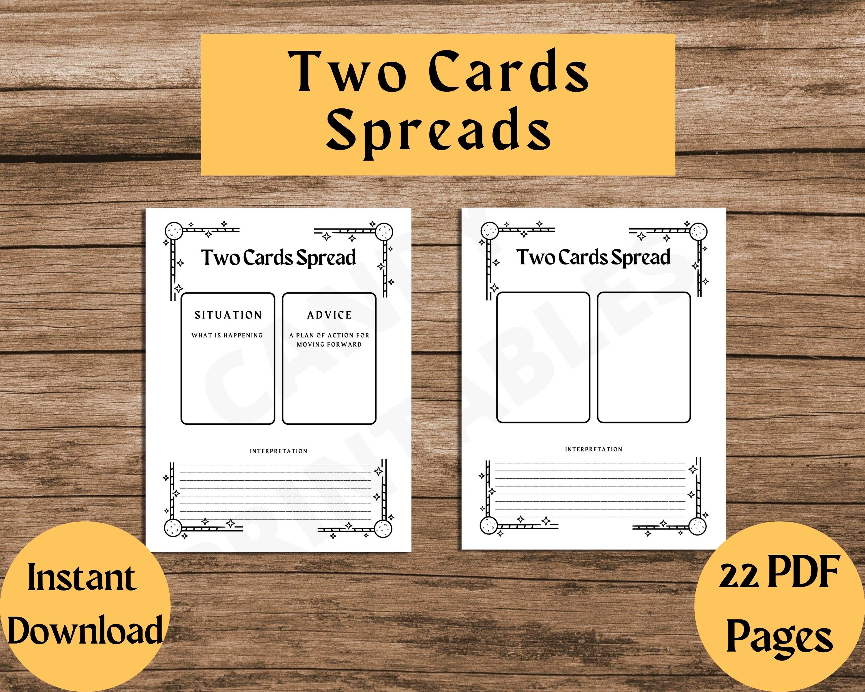 Tarot Journal Printable, Tarot Workbook Spreads, Oracle Card PDF ...