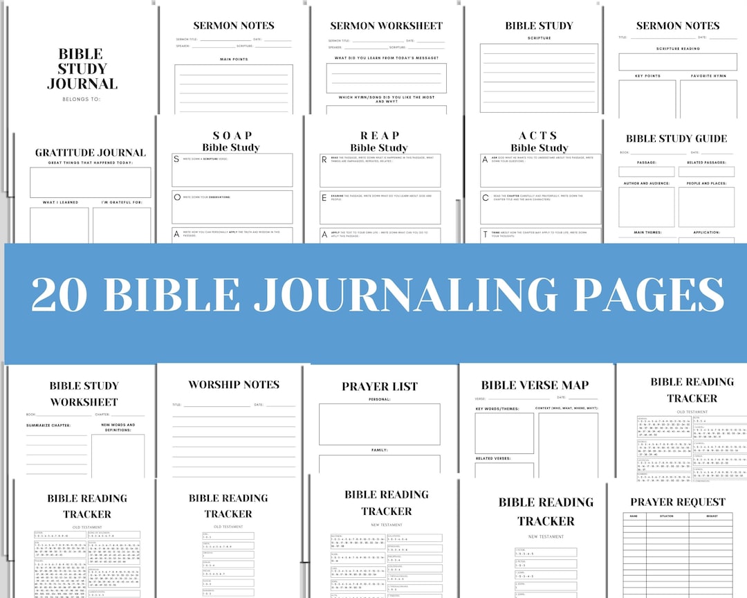Prayer Journal Printable Bible Study Guide PDF Faith Planner - Etsy Canada