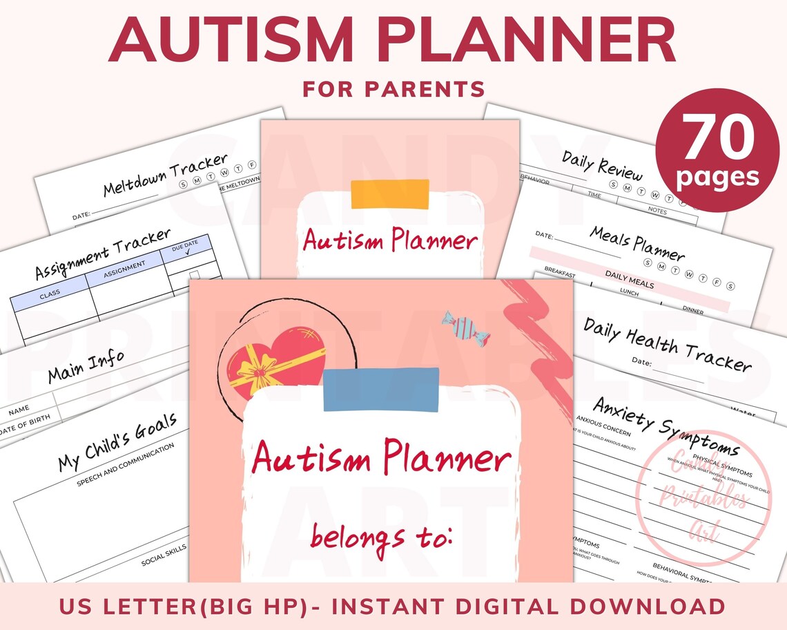 Autism Binder Autism Planner Notebook for Aspergers Autism - Etsy
