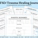 PTSD Worksheets Trauma Processing Journal Prompts Ptsd Planner Dbt CBT ...