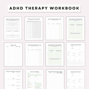 ADHD Worksheets, Executive Dysfunction Planner, Adult ADHD Mental ...