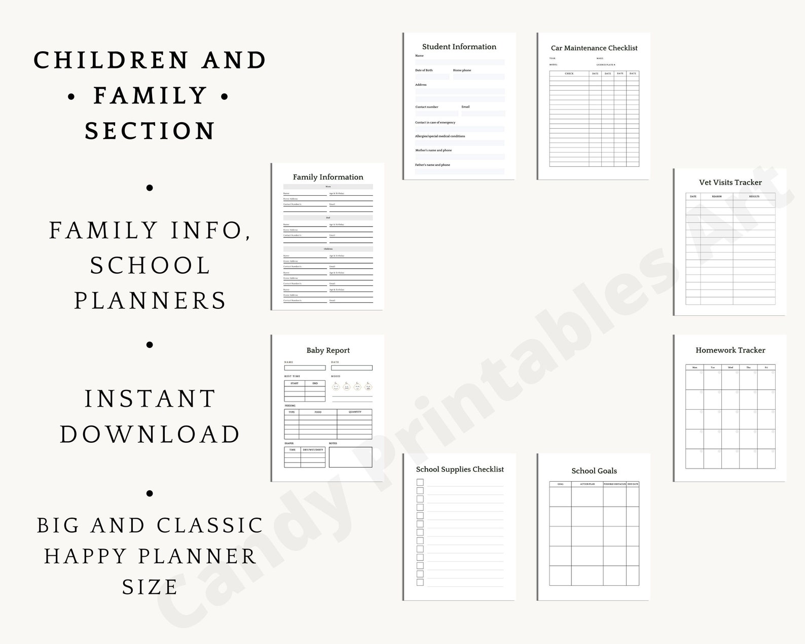 Home Management Binder Printable, Checklists for Household Organization ...