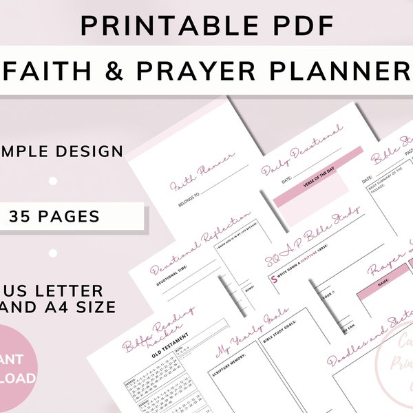 Faith Planner Insert - Etsy