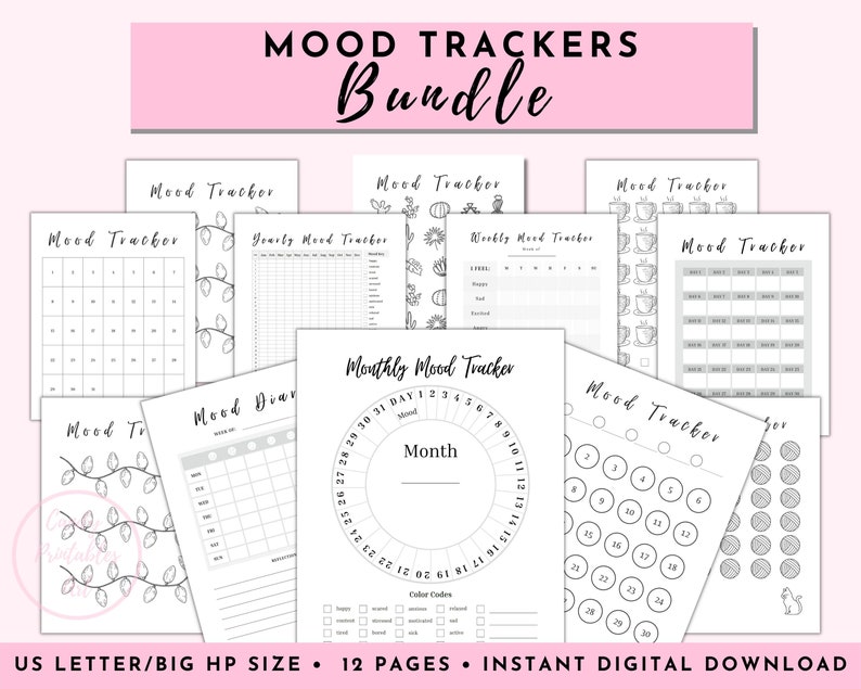 Daily Mood Tracker Printable Monthly Emotion Chart for Teen - Etsy