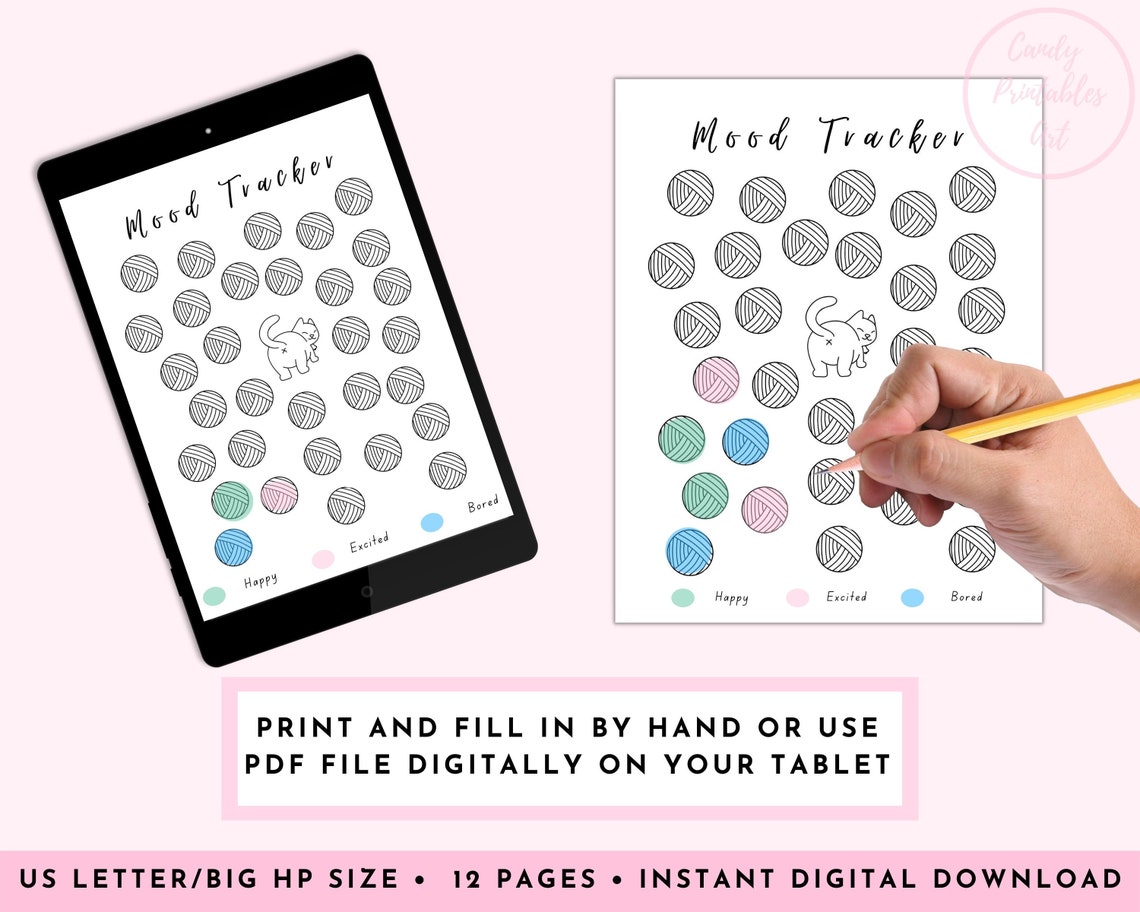 Daily Mood Tracker Printable Monthly Emotion Chart for Teen - Etsy