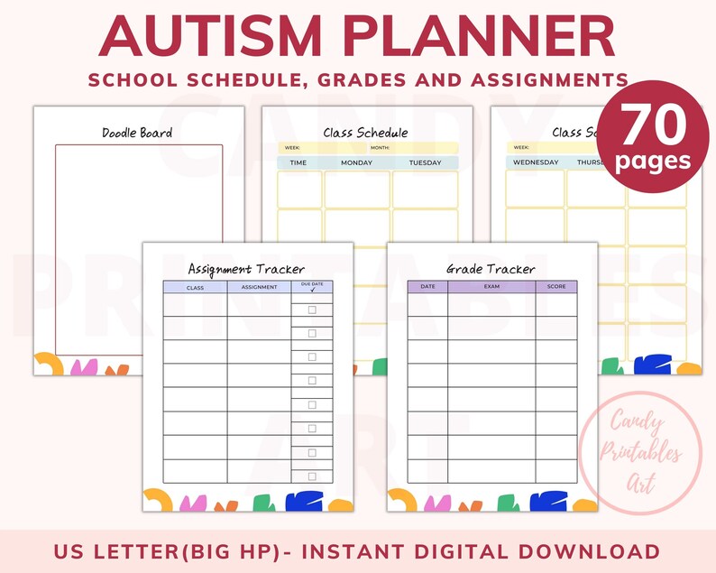 Autism Binder Autism Planner Notebook for Aspergers Autism - Etsy