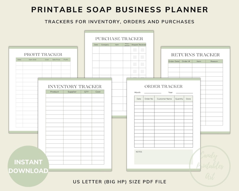 Soap Planner Printable Soap Business Bundle & Recipe Sheets - Etsy