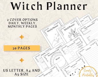 Daily Witch Planner, Witchy Printable Pages - Etsy