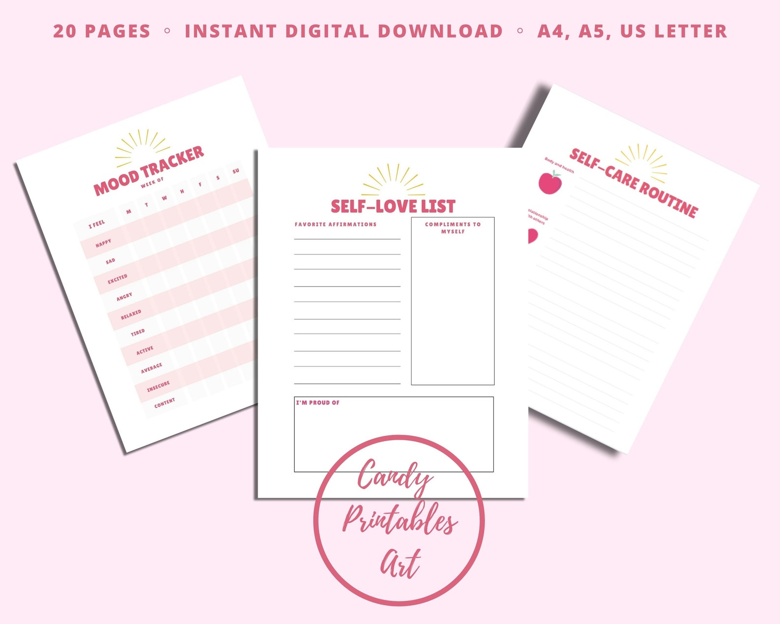 Self Love Journal Self Care Growth Planner Wellness Workbook - Etsy