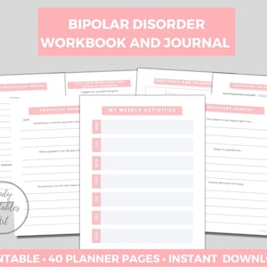 Bipolar Mood Tracker, Bipolar Disorder Planner, Bipolar Symptom Tracker ...
