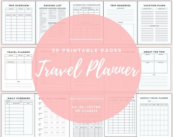 Road Trip Planner Printable Pdf Canva Template Planner Digital ...
