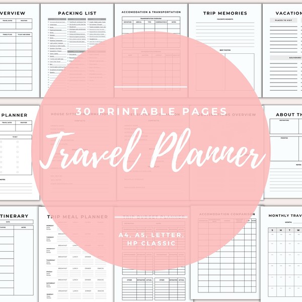 Travel Planner - Etsy