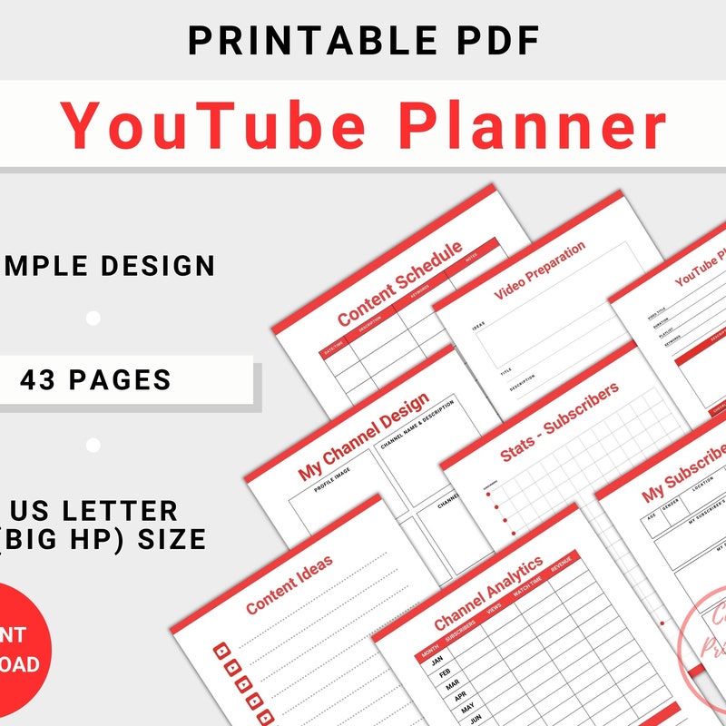 Youtube Video Checklist - Etsy