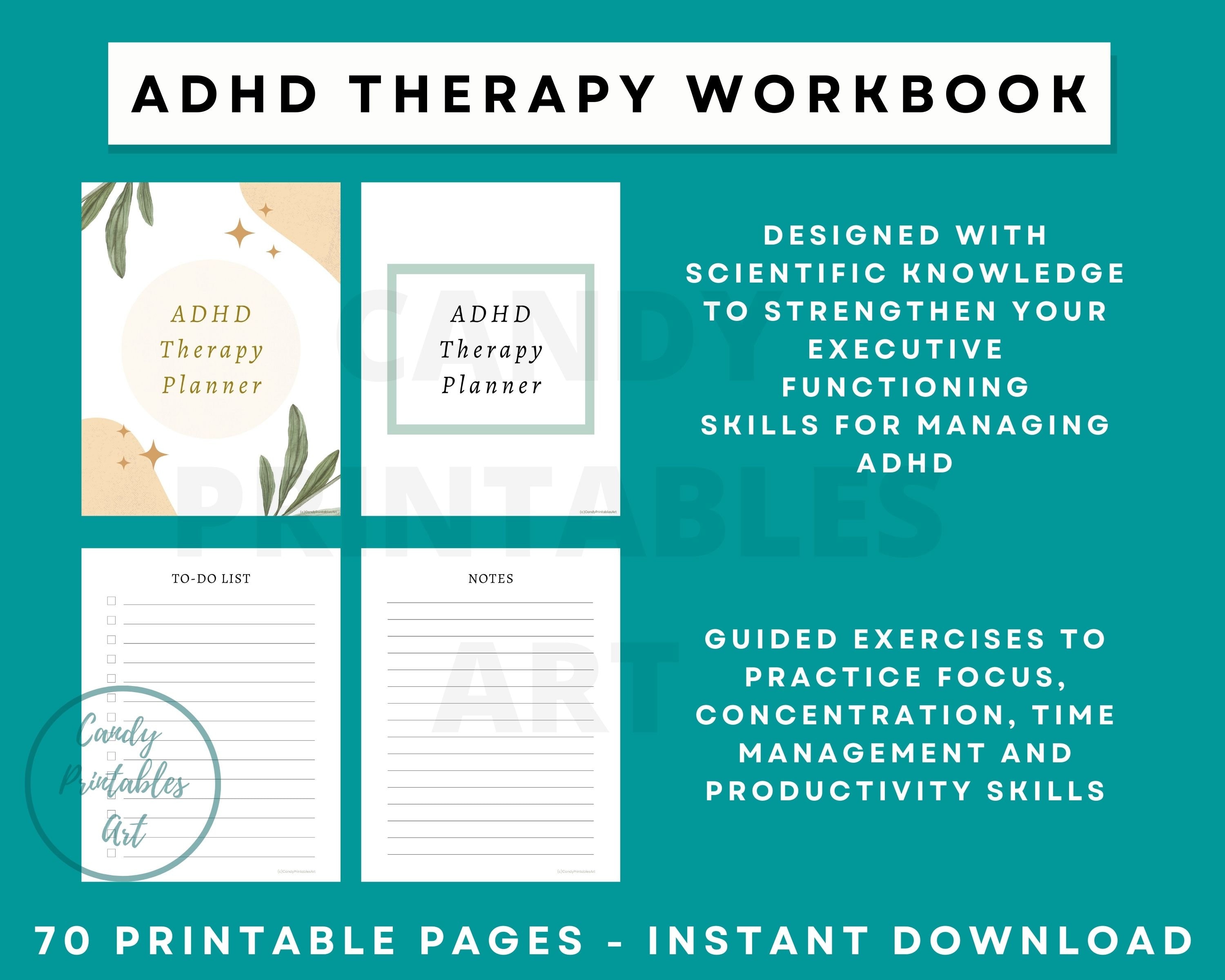 ADHD Workbook Executive Function Planner Adult ADHD Therapy - Etsy UK