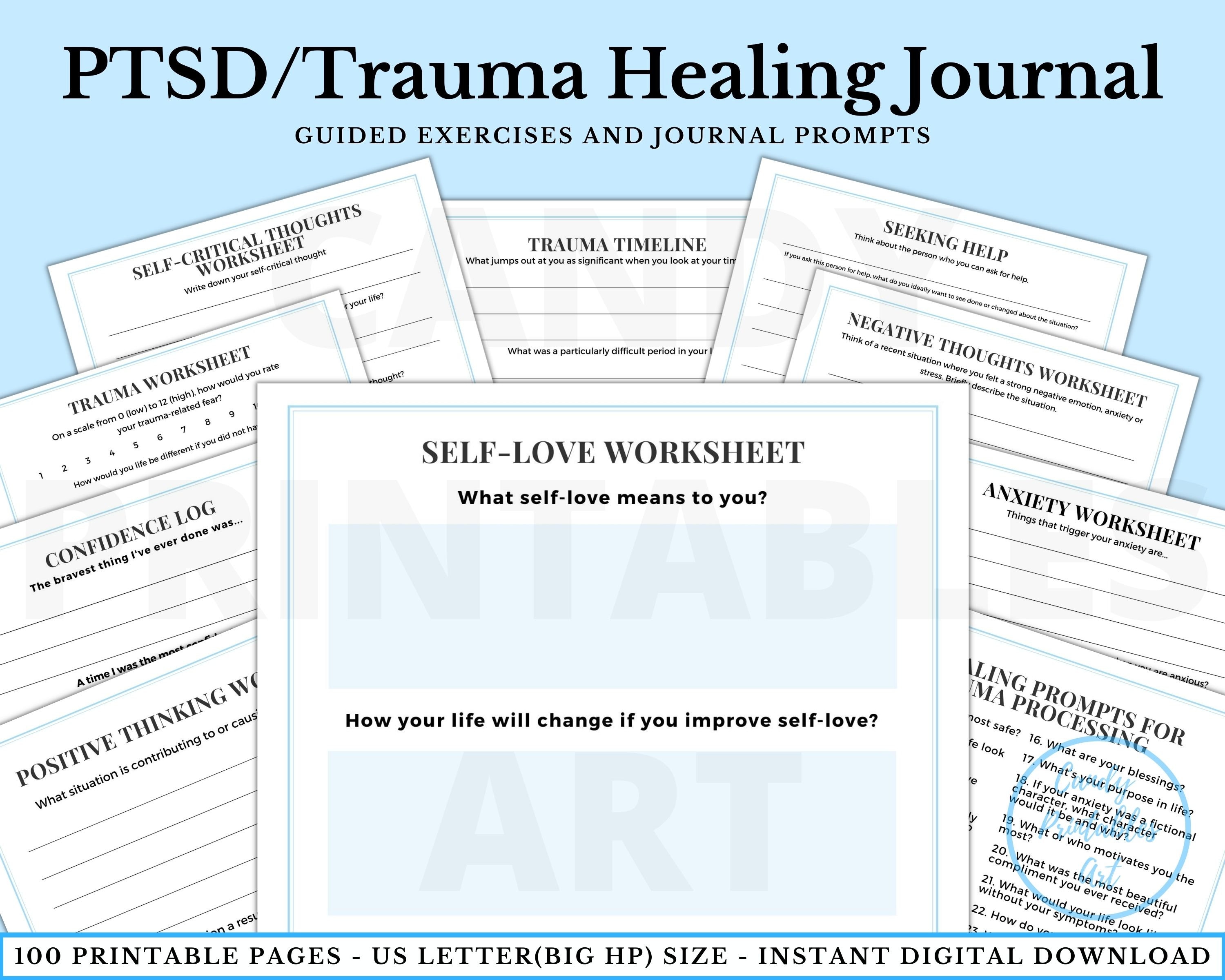 PTSD Worksheets Trauma Processing Journal Prompts Ptsd Planner - Etsy ...