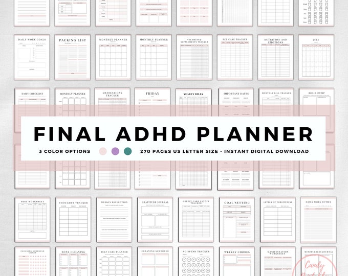 ADHD Cleaning Planner Bundle Pdf Editable Canva,home Cleaning Schedule ...
