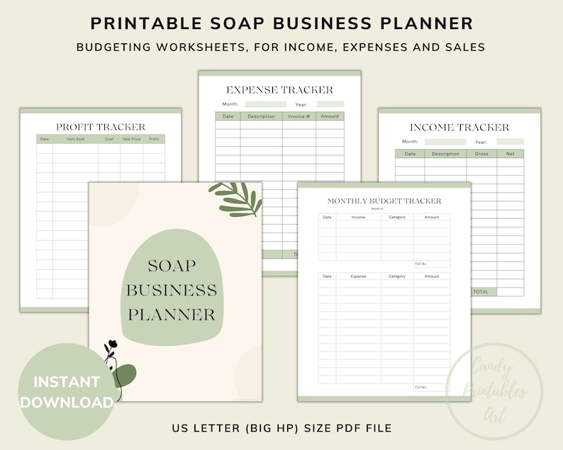 Soap Planner Printable Soap Business Bundle & Recipe Sheets - Etsy