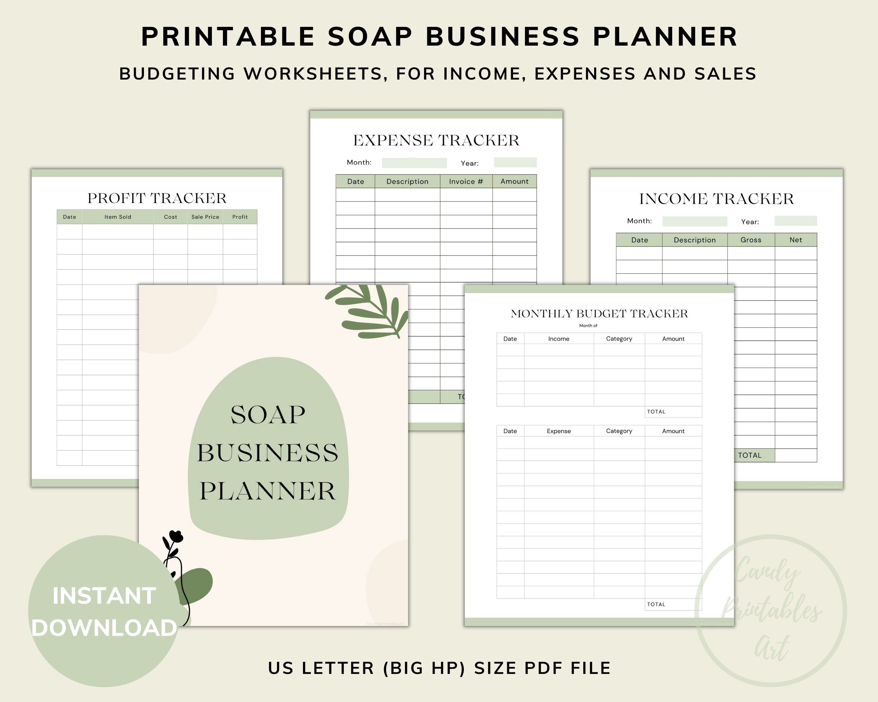 Soap Planner, Printable Soap Business Bundle & Recipe Sheets - Etsy