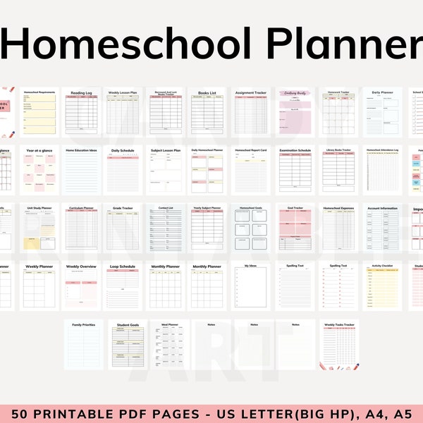 Homeschool Planner - Etsy