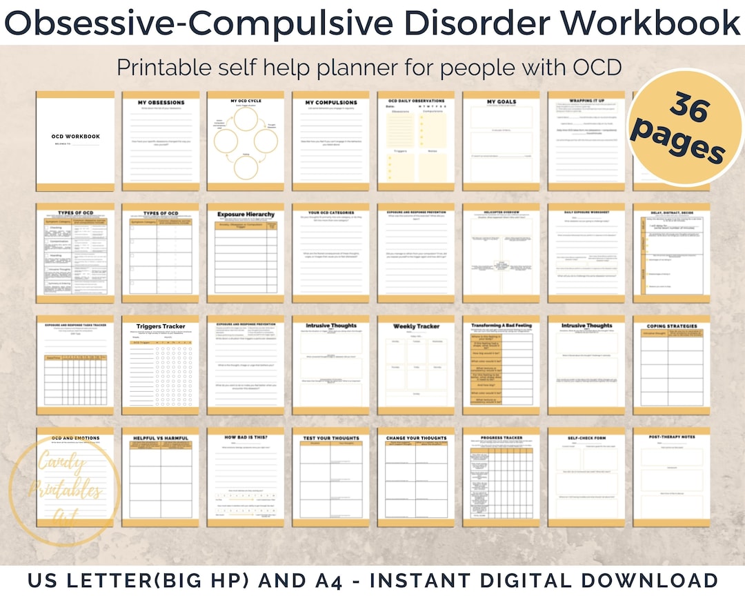OCD Planner, OCD Tracker With Worksheets, OCD Awareness Journal for ...