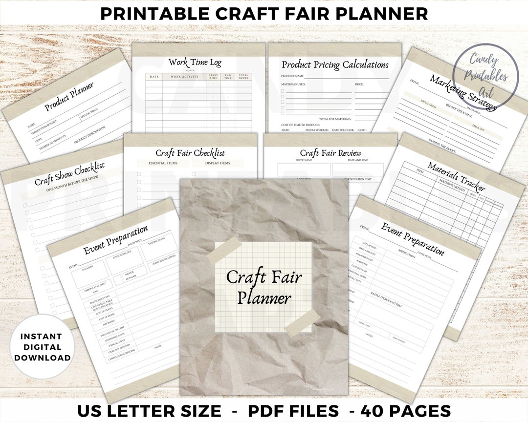 Craft Fair Planner, Craft Show Display Plan, Vendor Inventory Bundle - Etsy