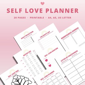 Self Love Journal, Self Care Growth Planner, Wellness Workbook ...