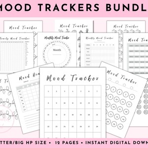 Daily Mood Tracker Printable, Monthly Emotion Chart for Teen, Mood Log ...