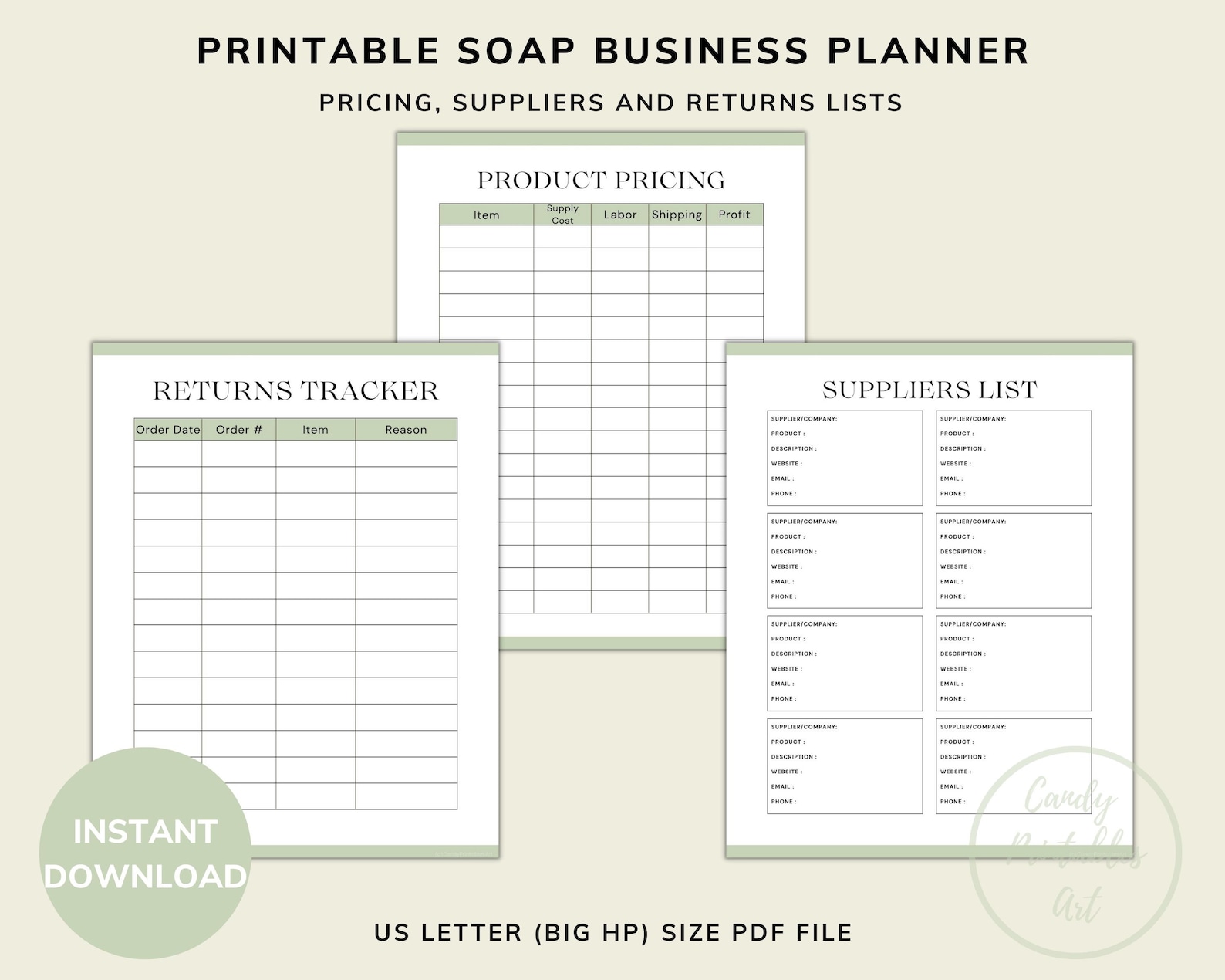 Soap Planner Printable Soap Business Bundle & Recipe Sheets - Etsy