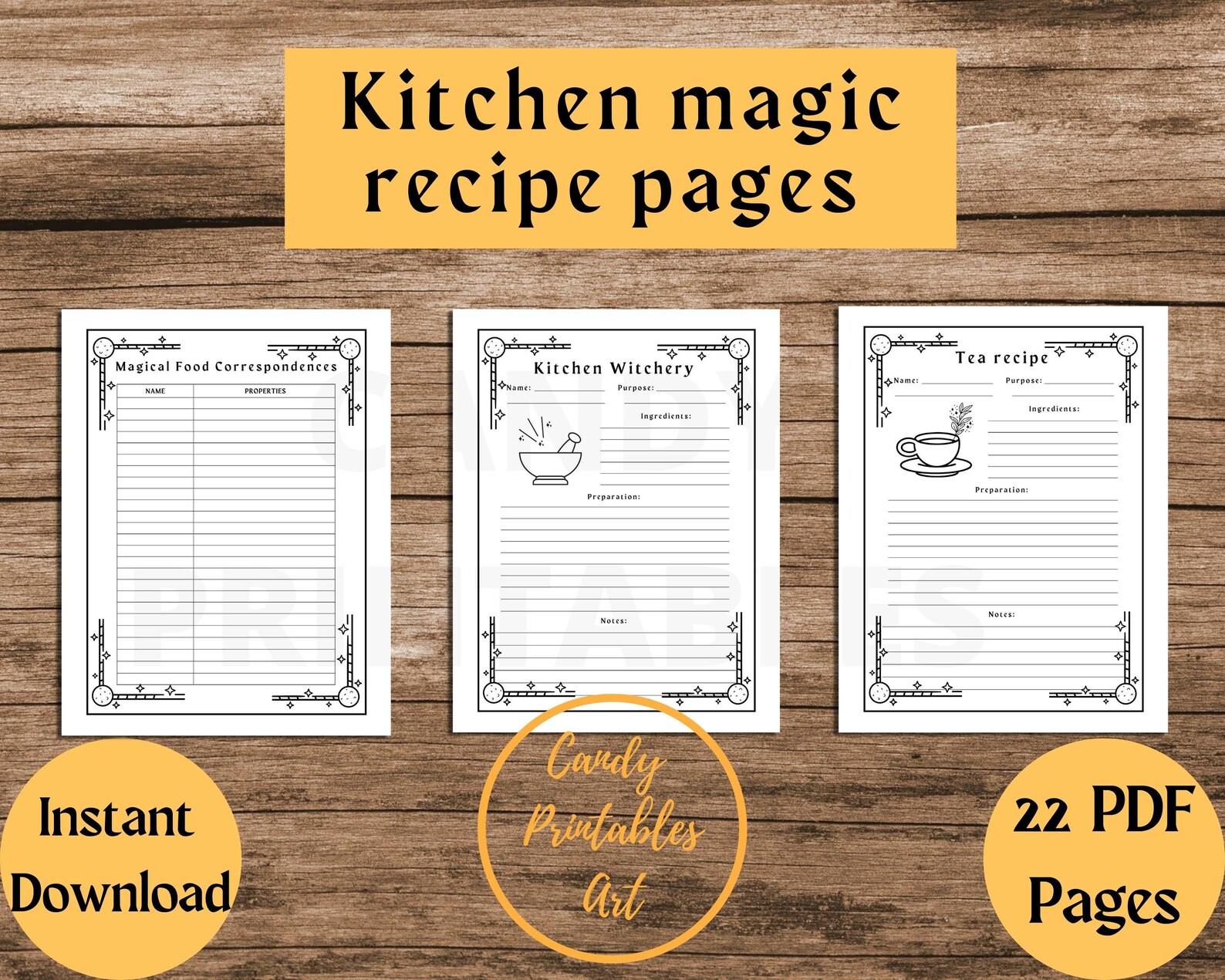 Blank Grimoire Pages Printable, BOS Sheet, Herbs and Crystals ...