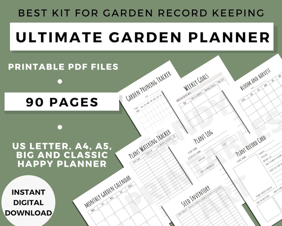 Printable Garden Planner: Vegetable, Herb, Flower, and Plant Tracker ...