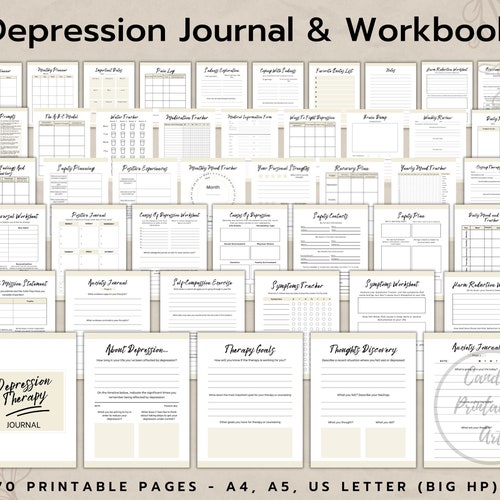 DBT Journal Mental Health Planner Depression Therapy - Etsy