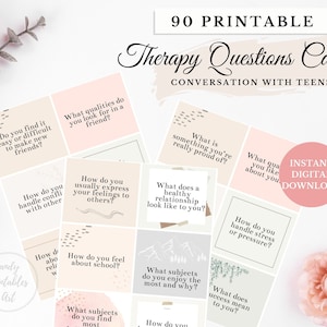 Therapy Question Cards for Teens: CBT Icebreakers (PDF) - Etsy