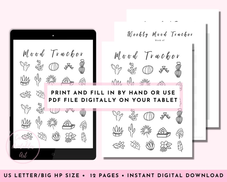 Daily Mood Tracker Printable Monthly Emotion Chart for Teen - Etsy