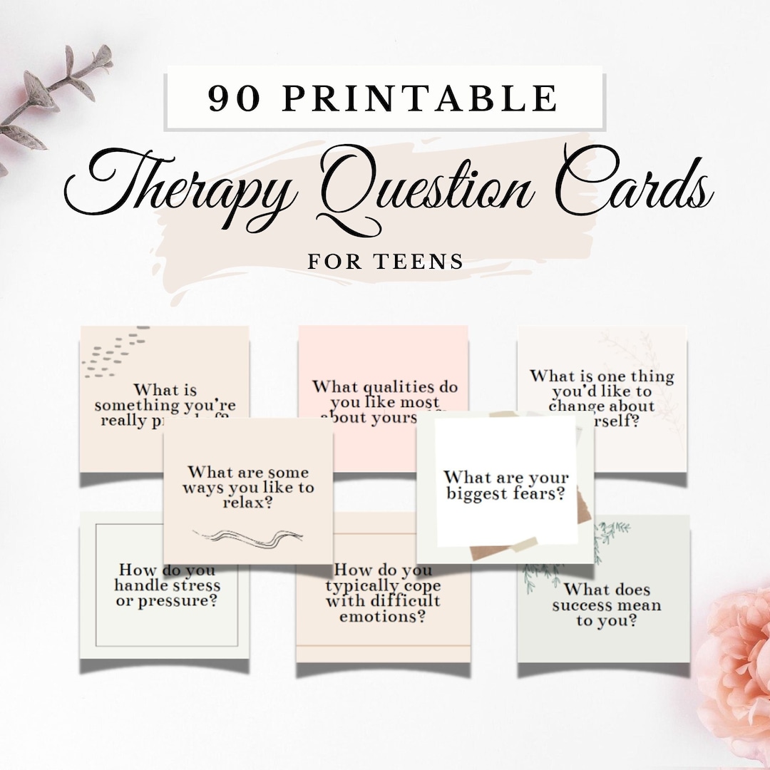 Therapy Question Cards for Teens: CBT Icebreakers (PDF) - Etsy