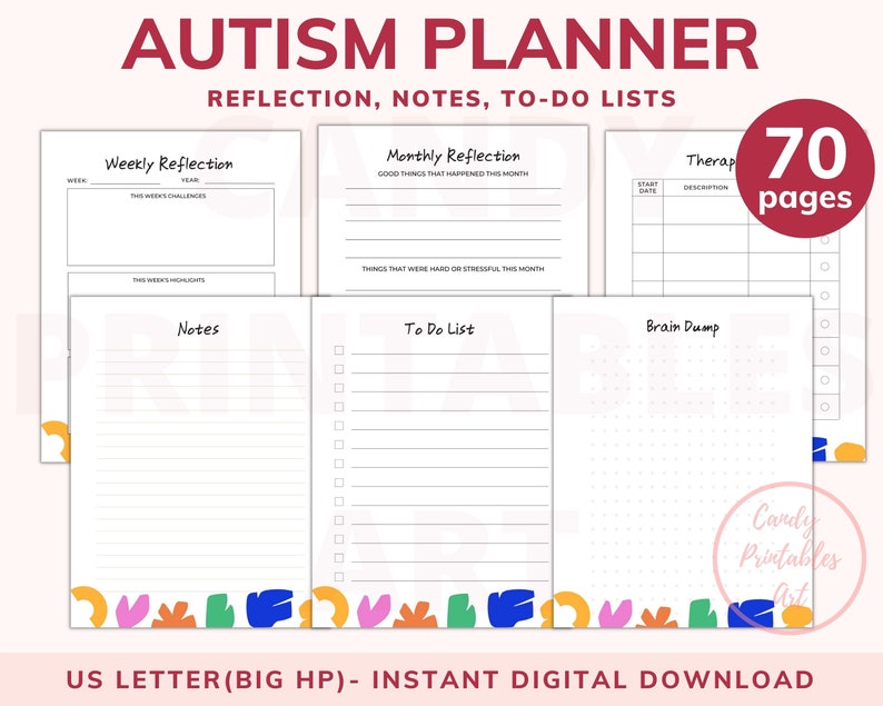 Autism Binder Autism Planner Notebook for Aspergers Autism - Etsy