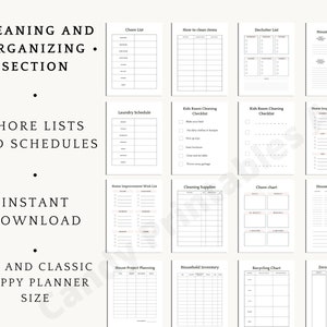 Home Management Binder Printable, Checklists for Household Organization ...