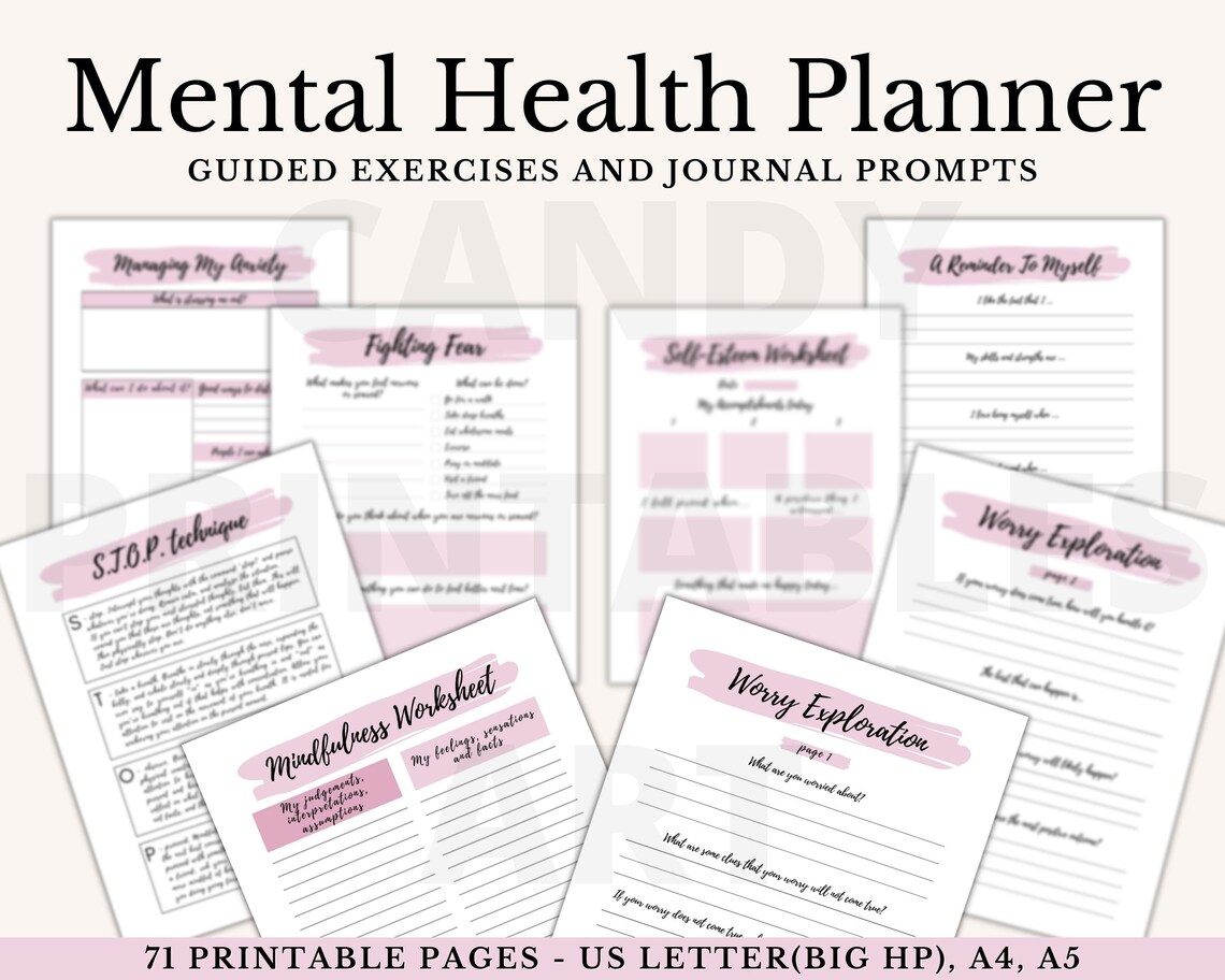 Mental Health Planner DBT Journal Depression Therapy Journal - Etsy