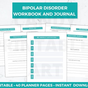 Bipolar Disorder Journal, Bipolar Mood Tracker, Daily Productivity ...